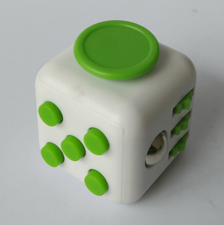 Fidget cube - green white | CubeNation