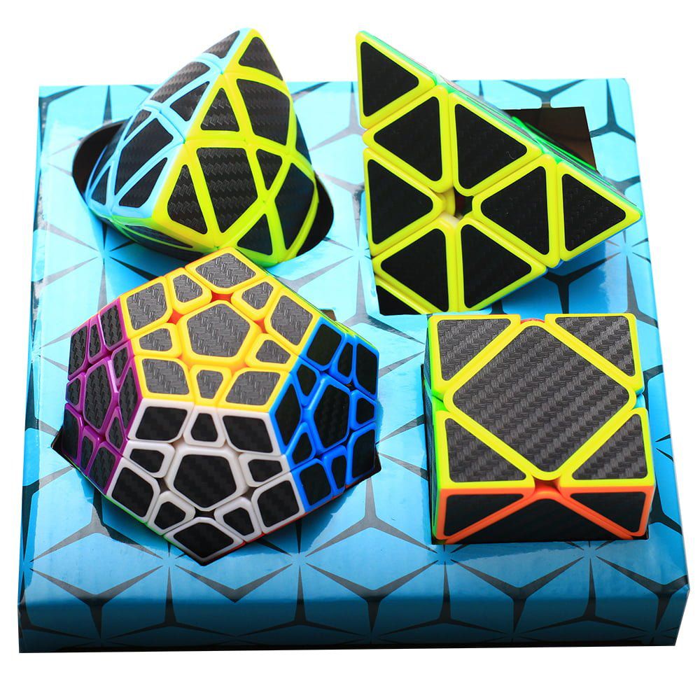 Z-Cube Four Cubes Set with carbon-fibre stickers - pyraminx-set ...