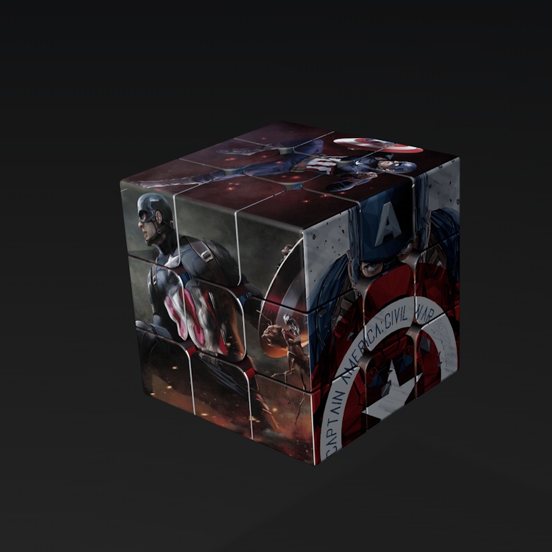 Custom Printed Cube - Captain America A | CubeNation